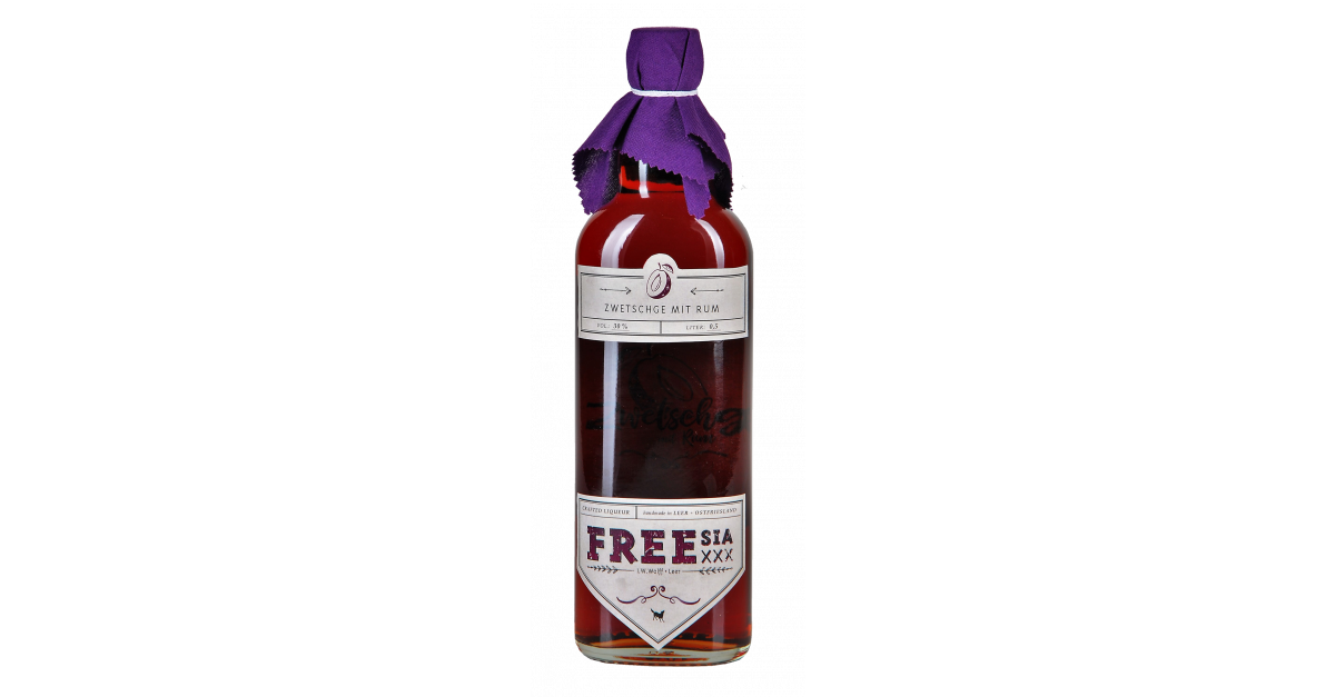 FREEsia XXX - Zwetschge-Likör mit Rum verfeinert Crafted Likör 30 % vol ...